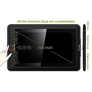 XPPen Artist12 Pro 11.6" Drawing Tablet with Screen Pen Display Full-Laminated Graphics Tablet with Tilt Function Battery-Free Stylus and 8 Shortcut Keys(8192 Levels Pen Pressure and 72% NTSC)