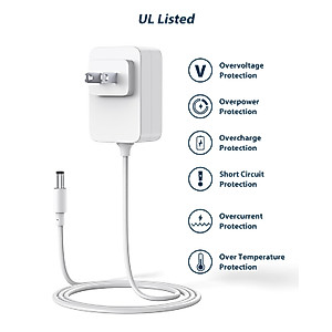 CONMDEX Graco Swing Power Cord 6ft, Replacement for Duetsoothe/DuoGlider/Graco Baby Swing/Graco Simple Sway Swing/Glider LX/Simple Sway LX, Adapter 5V Charger Baby Swing Ideal for Parents, White
