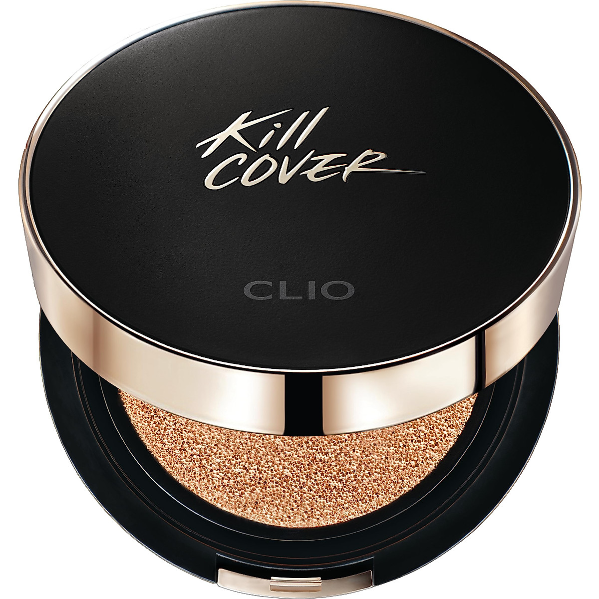 CLIO Kill Cover Fixer Cushion | Makeup Base and Fixer, Long Lasting, Full Coverage with Matte Finish for Sensitive Skin Types (0.53 oz) (4 GINGER)