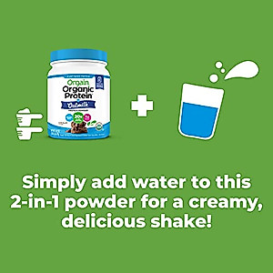 Orgain Vegan Protein Powder + Oatmilk, Chocolate, 20g of Plant Based Protein, 1g of Sugar, Made from Organic Oats, No Dairy or Soy, Non-GMO, 1lb