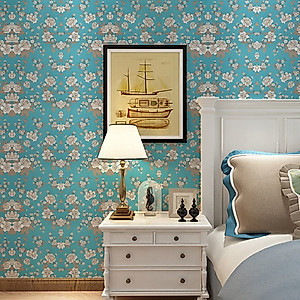 GLOW4U Self Adhesive Vinyl Decorative Floral Shelf Drawer Liner Paper Peel and Stick Wallpaper for Cabinets Shelves Dresser Drawer Furniture Wall Sticker Crafts Decal (17.7x78.7 Inches)