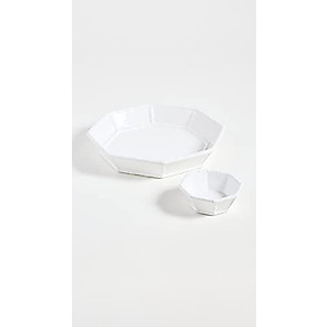 Two's Company Hampton Faux Bamboo Fretwork Chip Platter and Dip Bowl Set