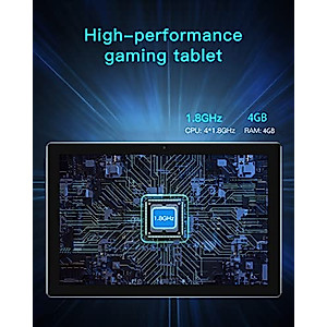 ZZB Tablet 10 Inch Android 11 Tablets, 64GB ROM 512GB Expand，6000mah Battery, Quad-Core Processor 4GB RAM Tableta, 8MP Camera WiFi BT GPS FM 10.1'' IPS HD Touch Screen, 10 in Tabletas.