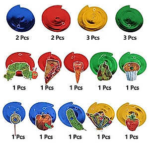 The Very Hungry Caterpillar Butterfly Swirls Streamers - 20 Pcs Children's Reading Story Birthday Party Decorations.