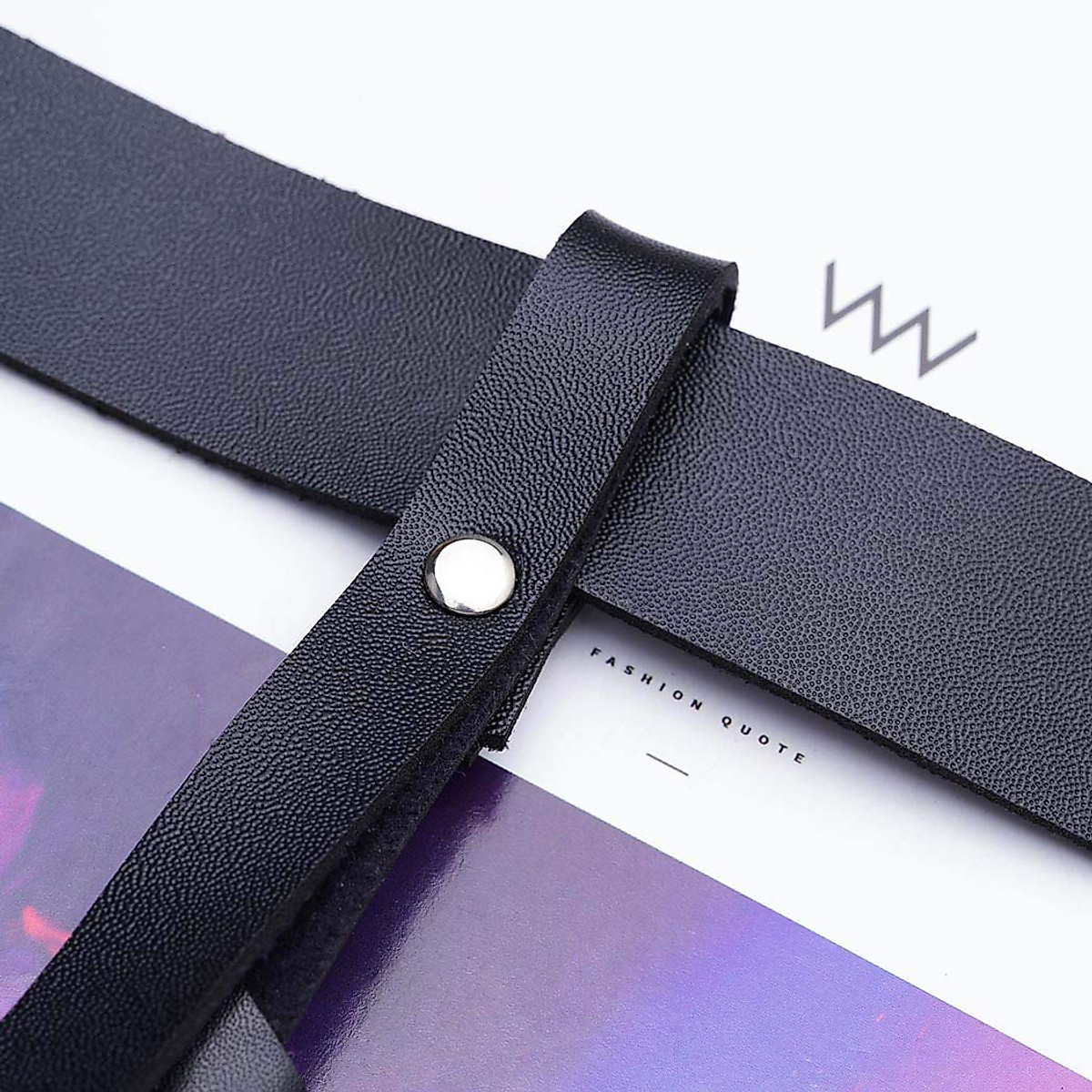 Reetan Punk Layered Chest Chains Silver Leather Body Chains Ring Rave Party Nightclub Body Jewelry Accessories for Women