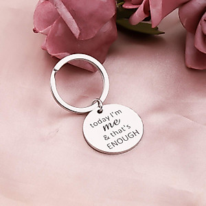 AKTAP Dear Evan Hansen Inspired Keychain Today I'm Me and That's Enough Broadway Musical Gift for Theater Lovers keyrings (Today Enough Keychain)