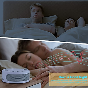 White Noise Machine, Portable Sleep Sound Therapy Machine with 3 Timers & 9 Natural Sound Options for Baby Kids Home Office Bedroom Travel Sleep Timer