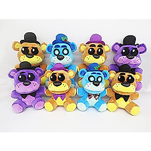 xsmart global: Golden Freddy Purple Hat | Shadow Nightmare Phantom Withered Freddy Plush | Plush Toys 10"