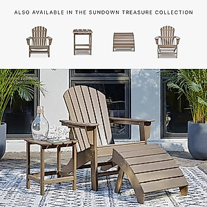 Signature Design by Ashley Sundown Treasure Outdoor Patio HDPE Adirondack Chair, Light Brown