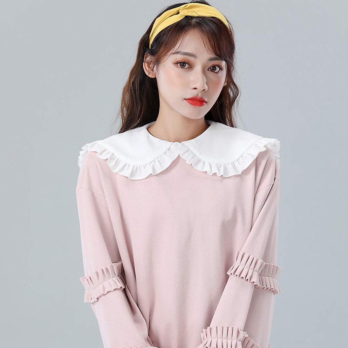 EVGVAT Fake Collar Detachable Faux Collar Half Shirt Women Blouse False Collar Dickey (A-White)