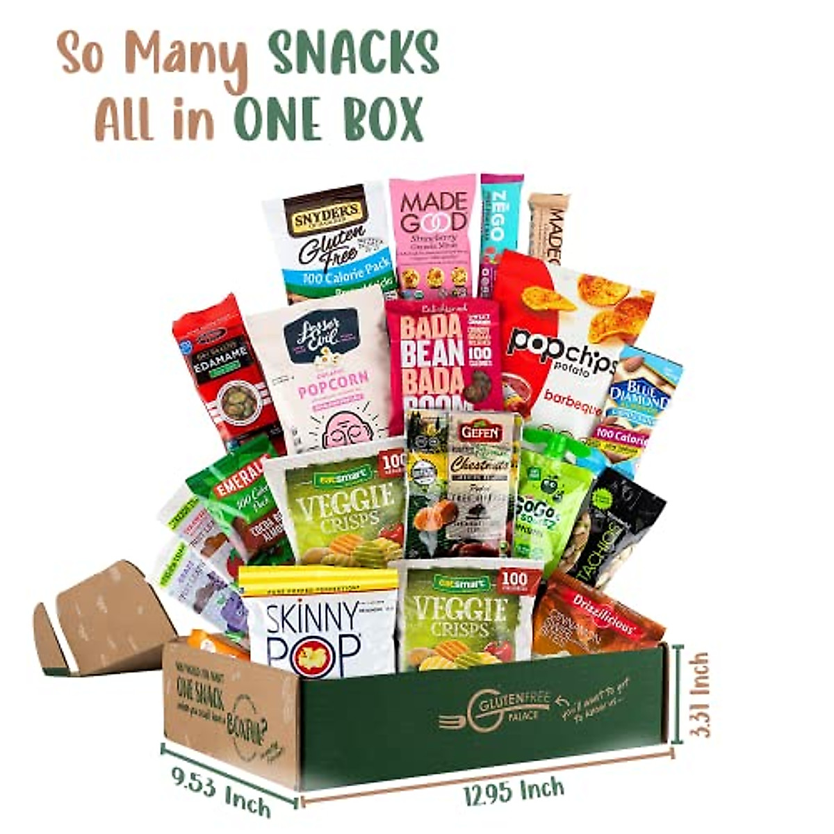 100 CALORIE Snack Packs Care Package | VALENTINES DAY GIFT BASKETS | Vegan, Gluten Free Dairy Free Snacks, Bars & Nuts all 100 calories or Less [20 count] Holiday Gift Basket | Low Calorie Diet Snacks | Snack Food Gifts