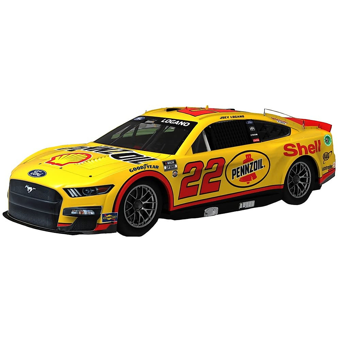 Salvinos JR Model 1/24 NASCAR 2023 Mustang Team Pensky Joey Logano Primary Color Plastic Model SJMPF2023JLP