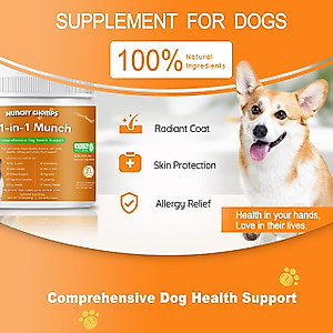 Munchy Chomps 11-in-1 Multivitamin Treats for Dogs - Comprehensive Health Support for Adult & Senior Dogs - Promotes Hip & Joint Mobility, Heart Health, and Digestive Wellness (Chicken)