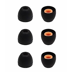 IiEXCEL WF-1000XM4 Replacement Eartips Earbuds, 3 Pairs Ear Tips Gel Buds Small Size Flexible Soft Silicone Rubber Skin Accessories Compatible with So ny WF-1000XM4 - Black Small
