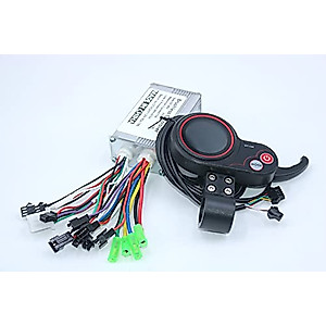 Bike Fender 24V/36V/48V 250/350W BLDC Electric Scooter Controller E-Bike brushless Speed Driver and LH-100 LCD Display one Set Mud Guards (Size : 36V Set)