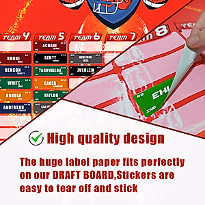 HOMPAY Fantasy Football Draft Board for The 2023-2024,6 Feet x 4 Feet Fantasy Football Draft kit，XL Board with 14 Teams, 20 Rounds (6 Feet X 4 Feet)