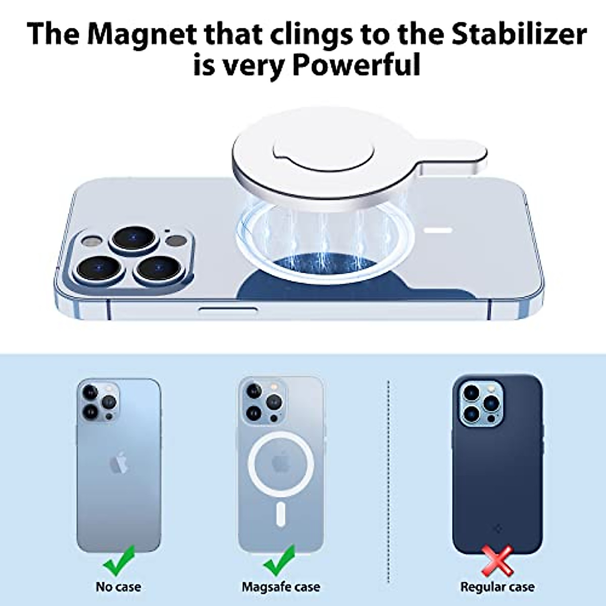 DJI Magnetic Ring Holder Clamp - for Magsafe DJI OM 6 / OM 5 / OM 4 / OM 4 SE Adapter Mount Compatible with DJI Osmo Gimbal Stabilizer, DJI OM Accessories