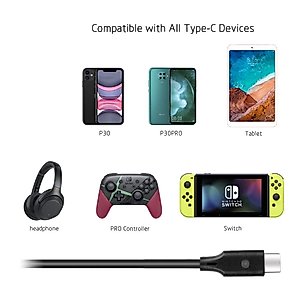 Controller Charger for Nintendo Switch,Switch Joycon Controller Charger Support 2 Joy-Cons & 1 Switch Pro Controller with 5.9FT USB-C Cable