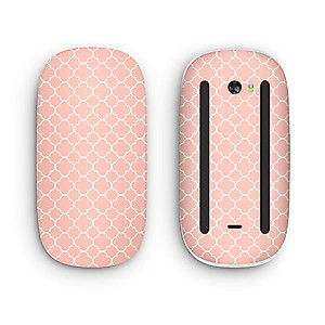Design Skinz The Mint Pink Morocan Pattern Vinyl Decal Compatible with The Apple Magic Mouse 2 (Wireless, Rechargable) with Multi-Touch Surface