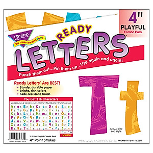 Paint Strokes 4" Playful Combo Ready Letters®