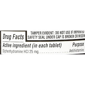 Kirkland Signature Allergy Medicine Diphenhydramine 25 Mg 600 Count (Pack of 2)
