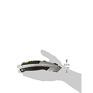 Stanley 10788 Curved Quick-Change Utility Knife, High Carbon Steel Retractable Blade, 3 Blades