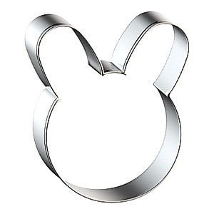 Bunny Cookie Cutter Set Large - 5", 4", 3", 2" - 4 Piece Easter Bunny Rabbit Hare Head Face Shaped Cookie Cutters - Stainless Steel