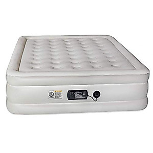 Aria Queen Raised Inflatable Air Mattress with Built-in Pump, Comfortable Air Bed for Travel or Guests