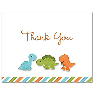 MyExpression.com 50 Cnt Dinosaur Baby Shower or Kids Birthday Thank You Cards