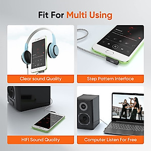 CableCreation 3.5mm TRRS Auxiliary Audio Cable 10FT/3M, 90 Degree Right Angle 4-Conductor Auxiliary Stereo Cable (Microphone) for Car Headphones,Speaker,Tablets,Laptops,Smart Phones, Black and White