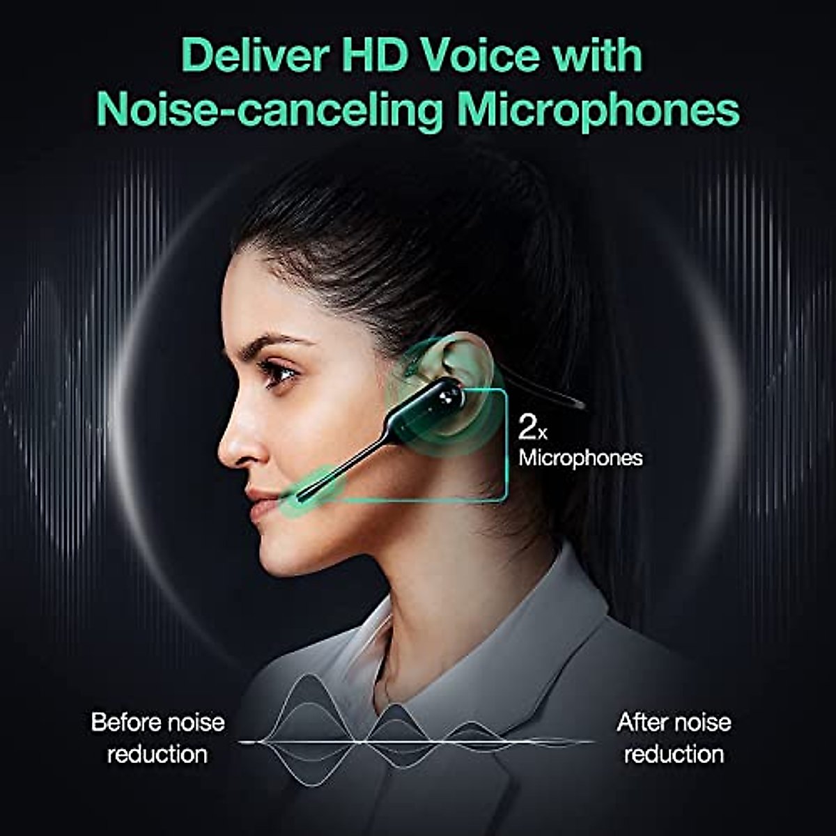 Yealink WH63 Wireless Headset with Microphone UC Optimized Noise Canceling Mic for Office IP VoIP Phones PC Computer Headset with Charge Stand (UC Optimized) (WH63-MT)