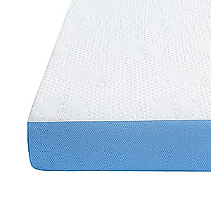 Oleesleep 6 Inch Ventilated Gel Infused Memory Foam Mattress, CertiPUR-US Certified, Blue,Twin