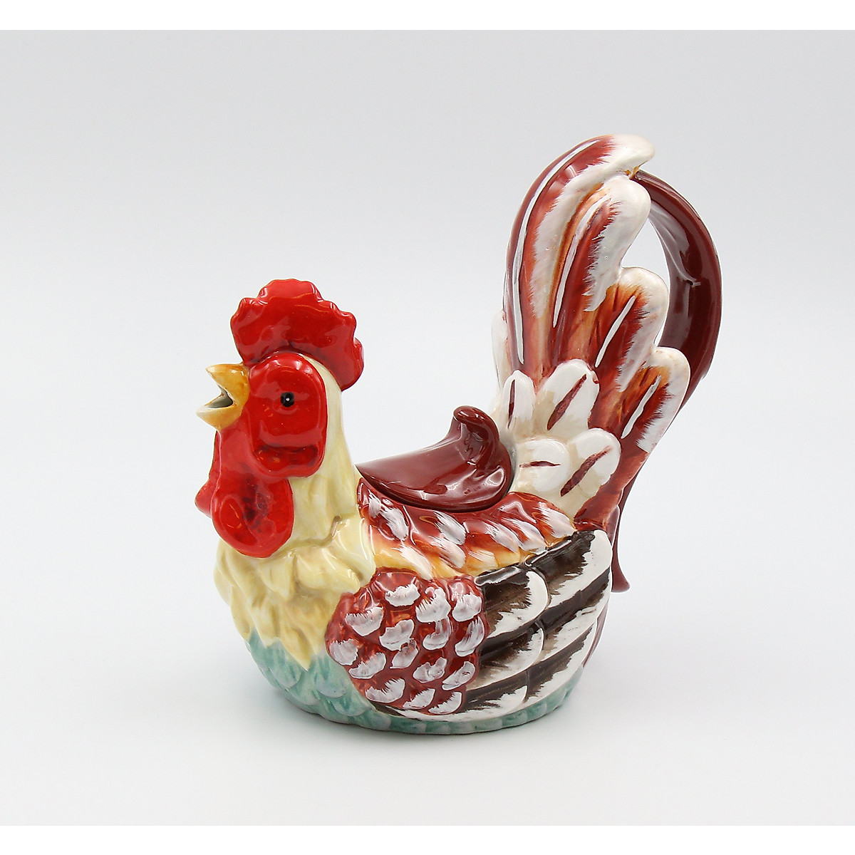 Appletree Design A Day in the Country Rooster Teapot, 7-1/2-Inch