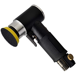 48 Pcs mini random orbital air sander kit, high-speed mini air sander polisher, Includes 1-inch and 2-inch and 3-inch polisher pad kit polishing sponge & wool pads sandpapers, pneumatic sander kit