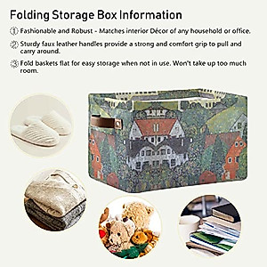 AHOMY Storage Basket Art Wall by Gustav Klimt Cube Storage Bins Organizer Bag with Handle 2-Pack