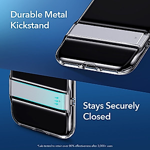 ESR Metal Kickstand Compatible with iPhone SE 2022 Case/iPhone SE 2020 Case/iPhone 8 Case, Patented Two-Way Stand, Powerful Drop Protection, for iPhone SE 3/2 case, Clear