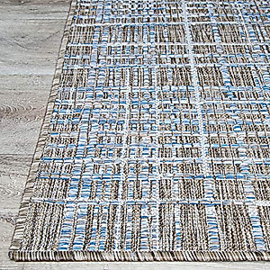 Couristan Charm Ohe Indoor/Outdoor Area Rug, 7'10" Round, Sand Light Brown-Ivory