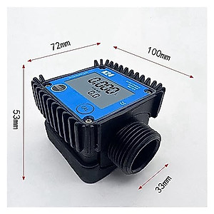 Flow Control Meter 1 PCS LCD Fuel Flow Meter, K24 for Digital Die-Sel Fuel Flowmeter, Favorable Liquid Water Flow Measuring Tools Used in Petroleum,Food, Etc.
