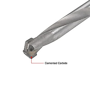 uxcell Cemented Carbide Twist Drill Bits 10.5mm Metal Drill Cutter for Stainless Steel Copper Aluminum Zinc Alloy Iron 6 Pcs