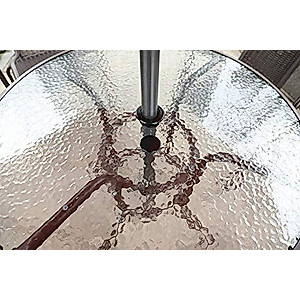 SUQ I OME 2 inch Outdoor Patio Thick Parasol Umbrella Hole Ring Plug and Cap Set, for Parasol Umbrella Table Hole Cover Insert(Black