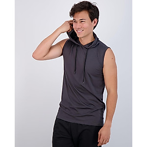 3 Pack: Men’s Dry Fit Moisture Wicking Hooded Tank Top Active Athletic Hoodie Pullover Sweatshirt Workout Running Fitness Gym Sports Bodybuilding Casual Sweatshirt Outdoor Muscle top-Set 5,L