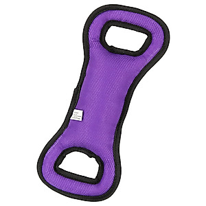 Zubaz NFL Team Logos and Colors Tug Dental Toy with Squeaker for Dogs & Cats, Minnesota Vikings