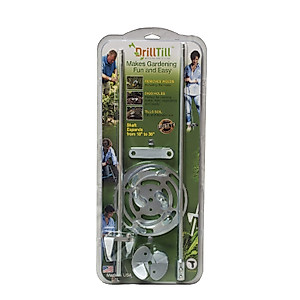 Drill Till, 3 in 1, Smartest Gardening Tools for Weeding, Tilling and Bulb Planting| Includes Hole Digger for Plants, Weeding Tool, 2 Rods & Tiller for Gardening| Use with Cordless Drill/Screwdriver