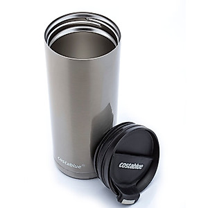 costablue Travel Coffee Mug 16 Oz. Stainless Steel, Leak Proof Dishwasher Safe Lid, Double Wall Coffee Cup, Reusable Insulated Tumbler for Hot & Cold Beverages Eco friendly