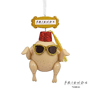 Hallmark Friends Turkey in Fez and Sunglasses Christmas Ornament, Resin