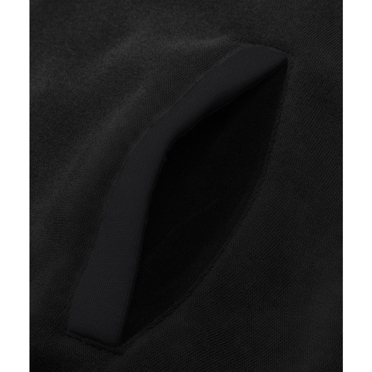 ZITY Men's Zip Up Hoodie Heavyweight Winter Sweatshirt Fleece Sherpa Lined Warm Jacket Black Large