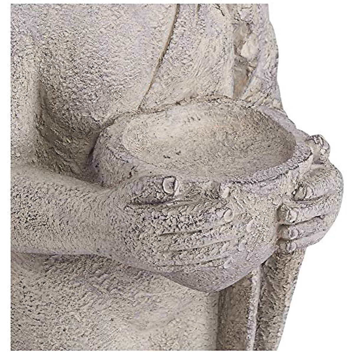 John Timberland Standing Buddha Asian Outdoor Statue 32" High Sculpture for Yard Garden Patio Deck Home Entryway Hallway