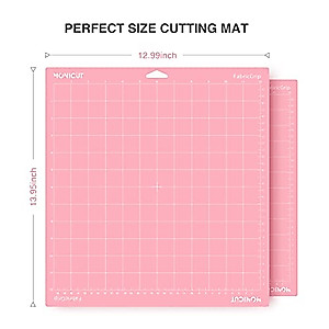 Monicut 2 Pcs Fabricgrip Cutting Mat for Cricut Maker 3/Maker/Explore 3/Air 2/Air/One 12"x12" Replacement Cutting Mats for Cricut Cutting Mats for DIY Projects