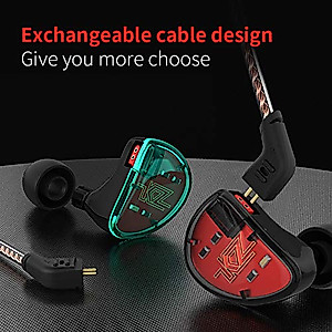 KZ AS10 IEM 5 Balanced Armature Driver Earphone, Stereo HiFi KZ in Ear Monitor Headphone Musician Headset with Detachable 2 Pin Cable(No Microphone, Black)