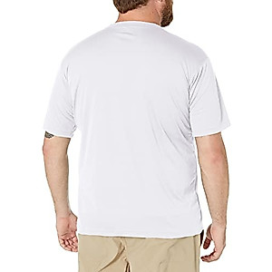 Columbia Men's Meeker Peak Short Sleeve Crew, White, Large